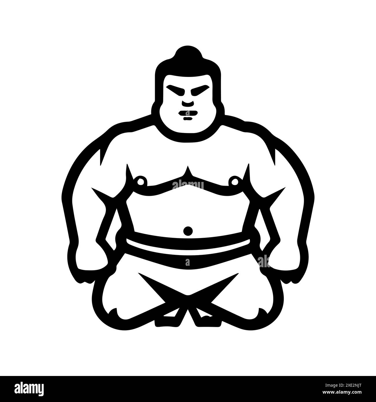 Sumo icon or modern line symbol. Vector line art and icon design with ...