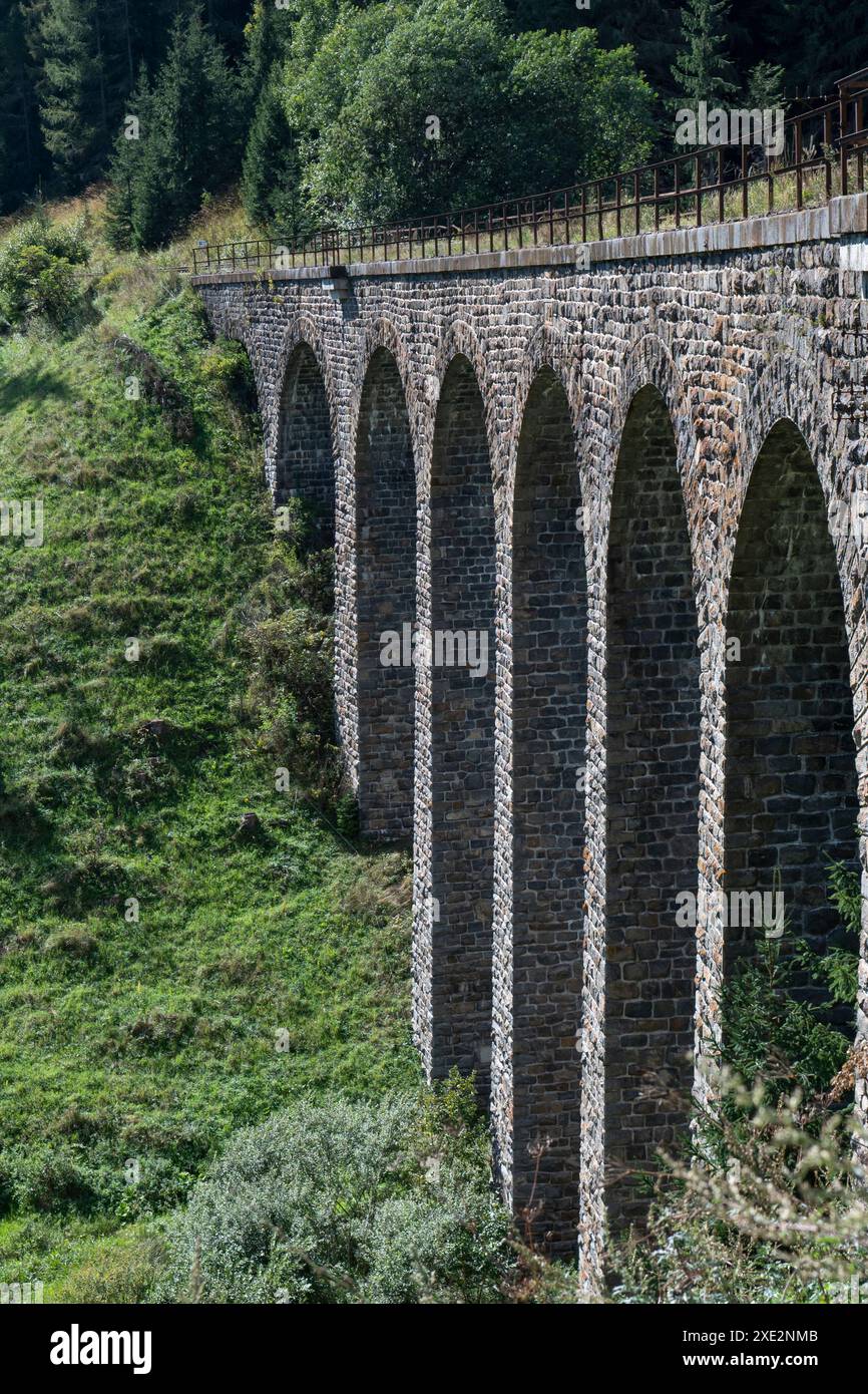 The Chmarossky Viaduct at Telgart village. Technical monument railroad ...