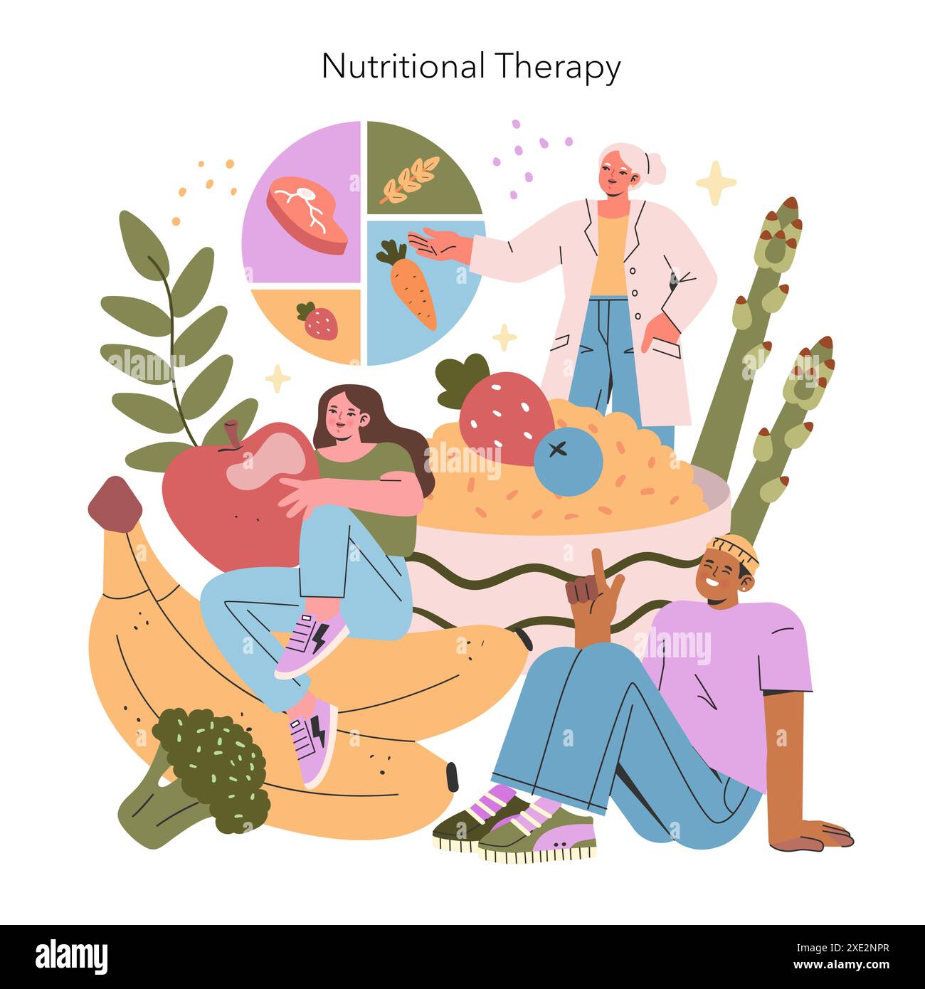 Nutritional Therapy concept. Healthy eating habits and personal diet ...