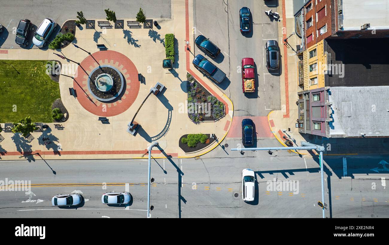 Aerial View of Huntington Rotary Centennial Park Intersection Stock ...