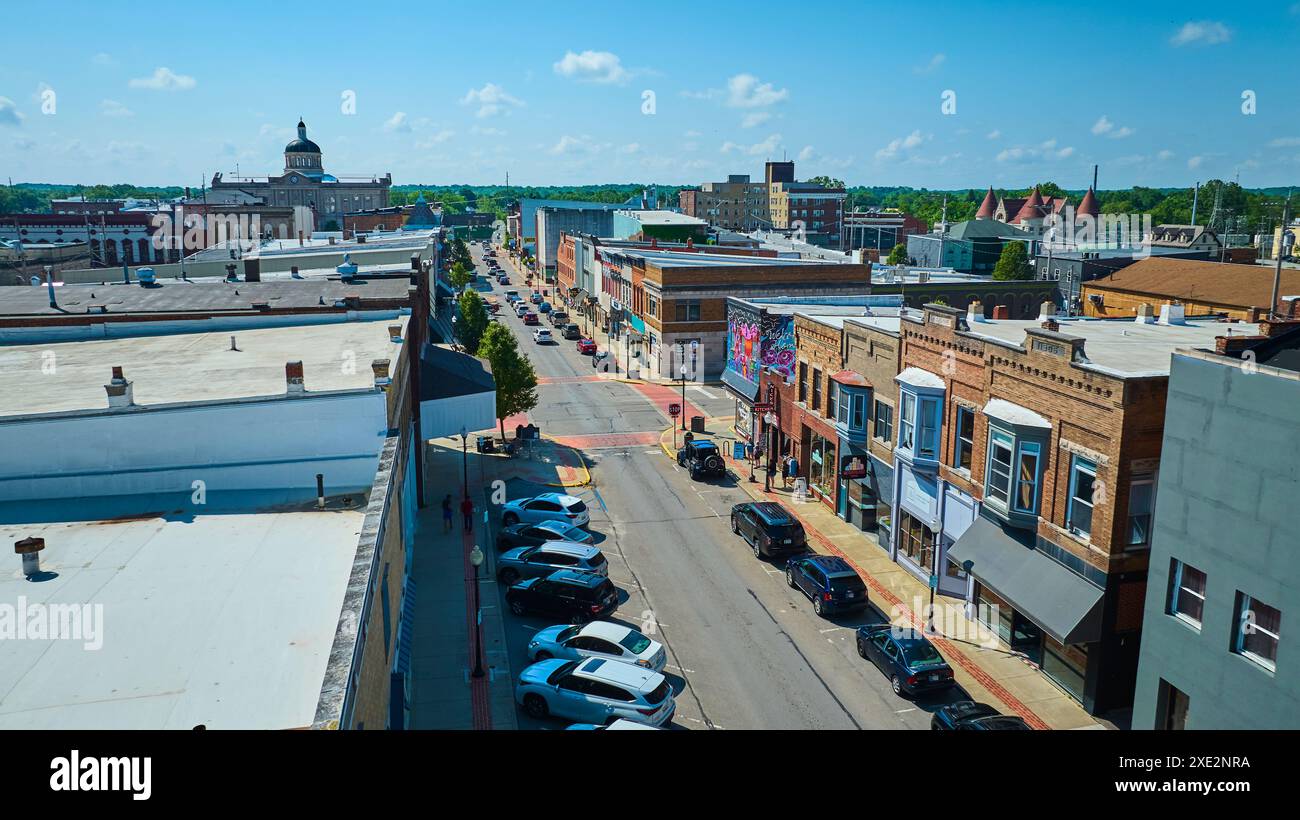 Aerial View of Historic Downtown Huntington Indiana Stock Photo - Alamy