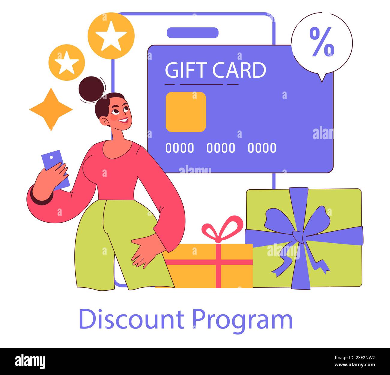 Loyalty Program concept. Customer enjoying benefits of a reward system ...