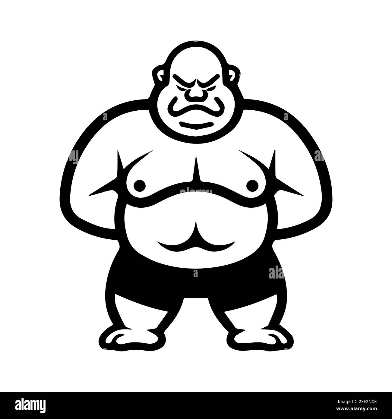 Sumo icon or modern line symbol. Vector line art and icon design with ...
