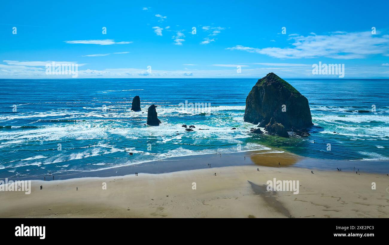 Aerial View of Majestic Sea Stacks and Beach in Oregon Stock Photo - Alamy