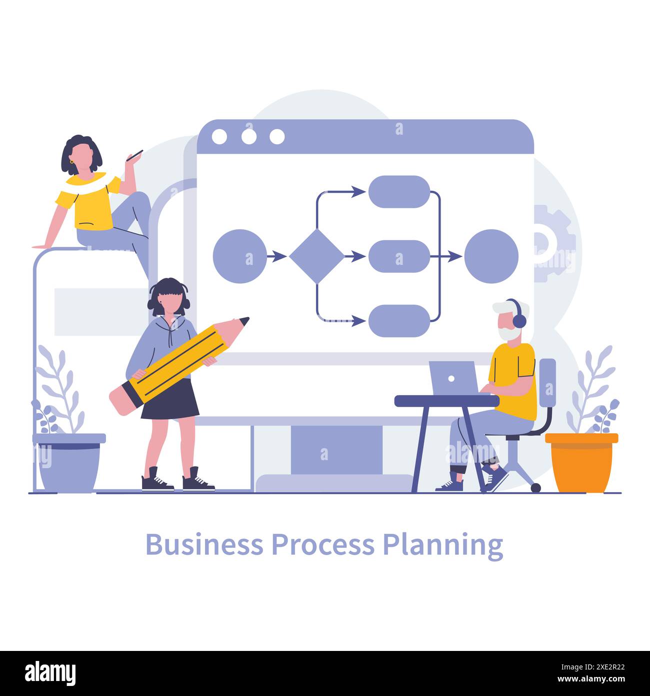 Business process planning concept. Executives strategizing for ... Business process planning concept. Executives strategizing for ...