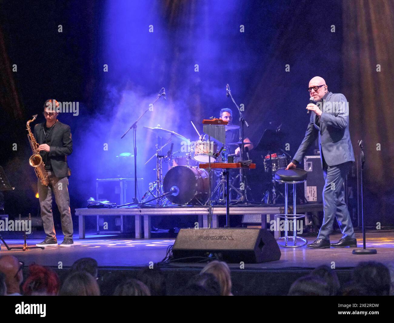 Teatro Romano, Verona, Italy, June 24, 2024, Mario Biondi during MARIO ...