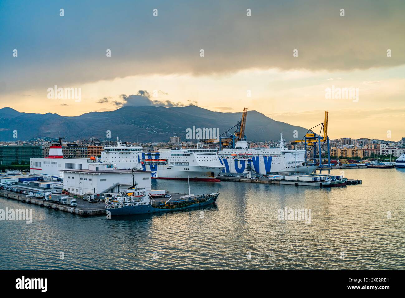 Port of Palermo, Italy, Sicily Stock Photo - Alamy