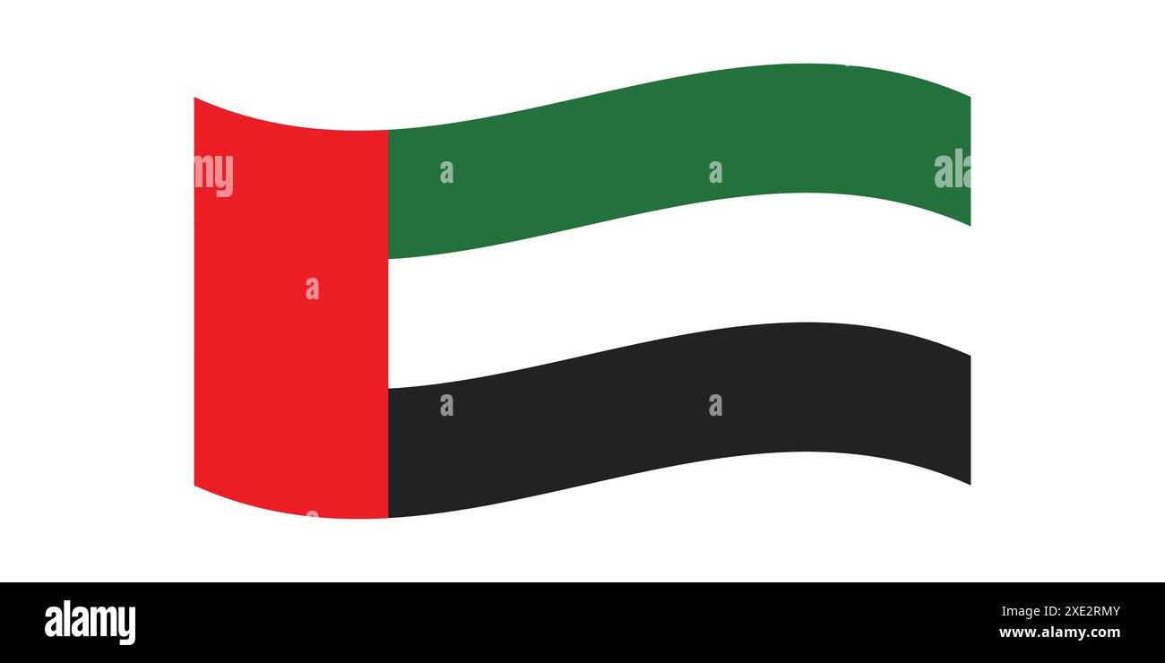 Flag of United Arab Emirates. Arabian national symbol in official ...