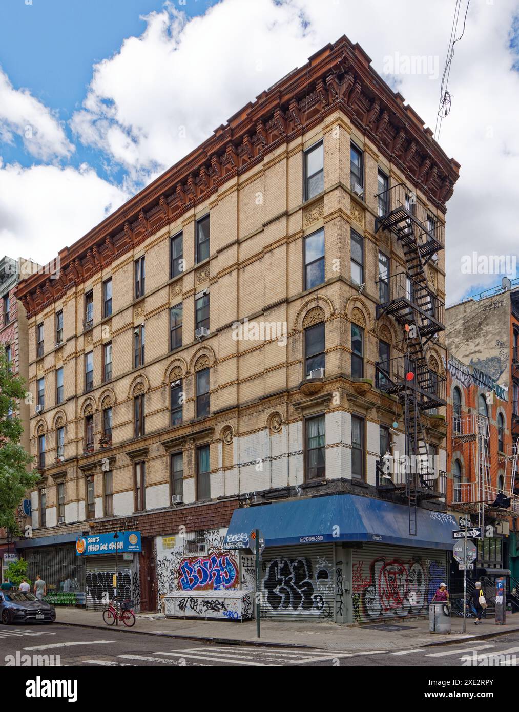NYC Chinatown: 68 Hester Street/37 Orchard Street is a five-story brown ...