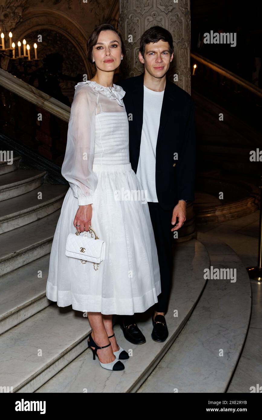 Paris, France. . 25th June, 2024. Keira Knightley and James Righton ...