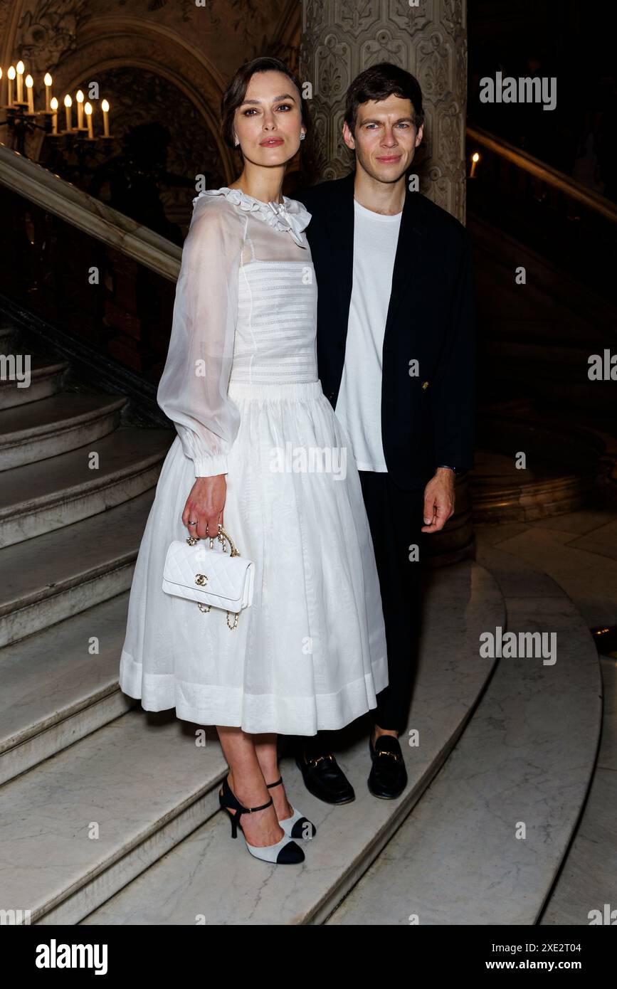 Paris, France. . 25th June, 2024. Keira Knightley and James Righton ...
