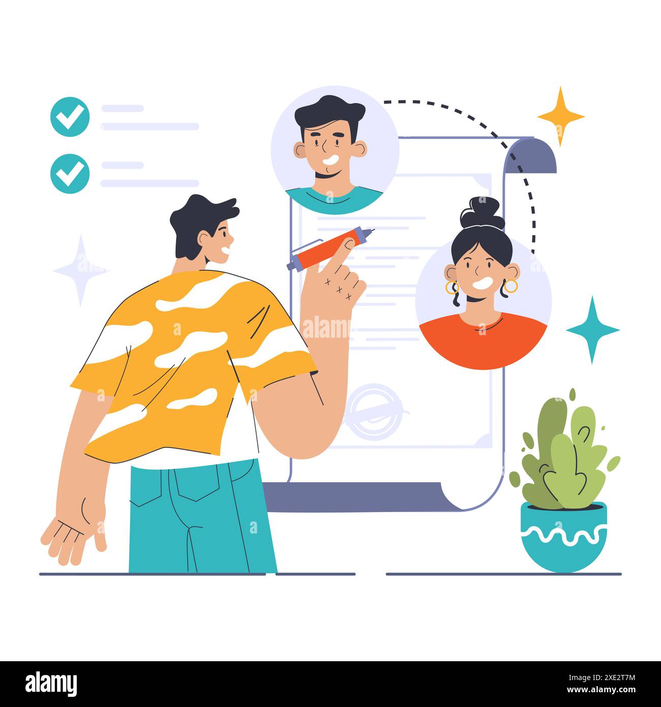 Collaborative Editing concept. Team members engaging in shared document ...