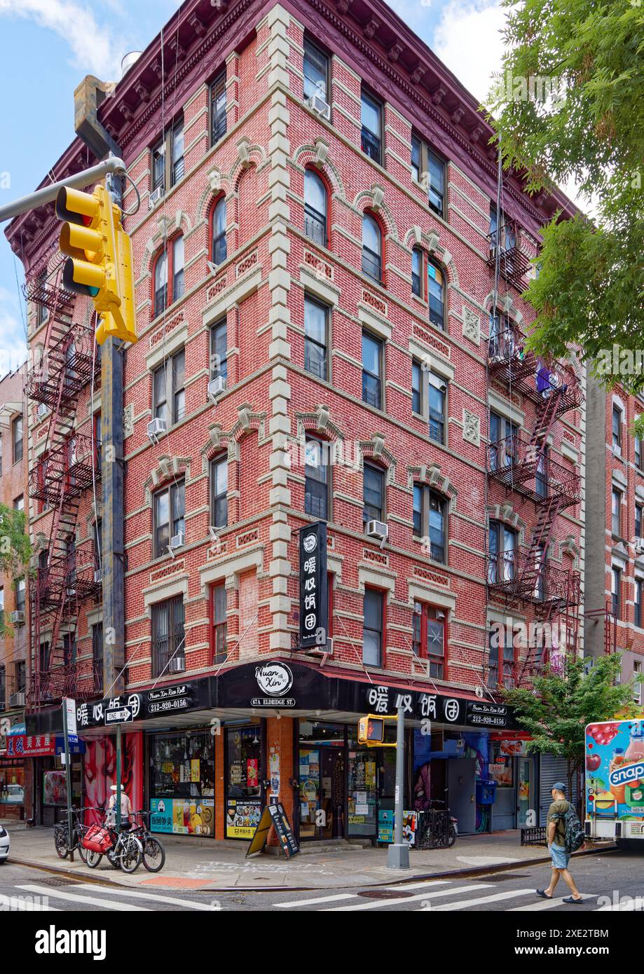 NYC Chinatown: 67 Eldridge Street (corner of Hester Street) is a brick ...