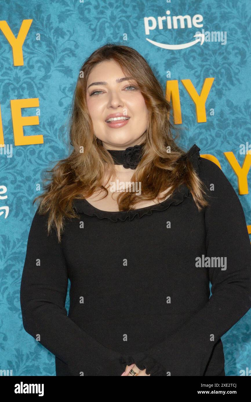 Shelby Young arrives at the Amazon Prime premiere of "My Lady Jane" at ...