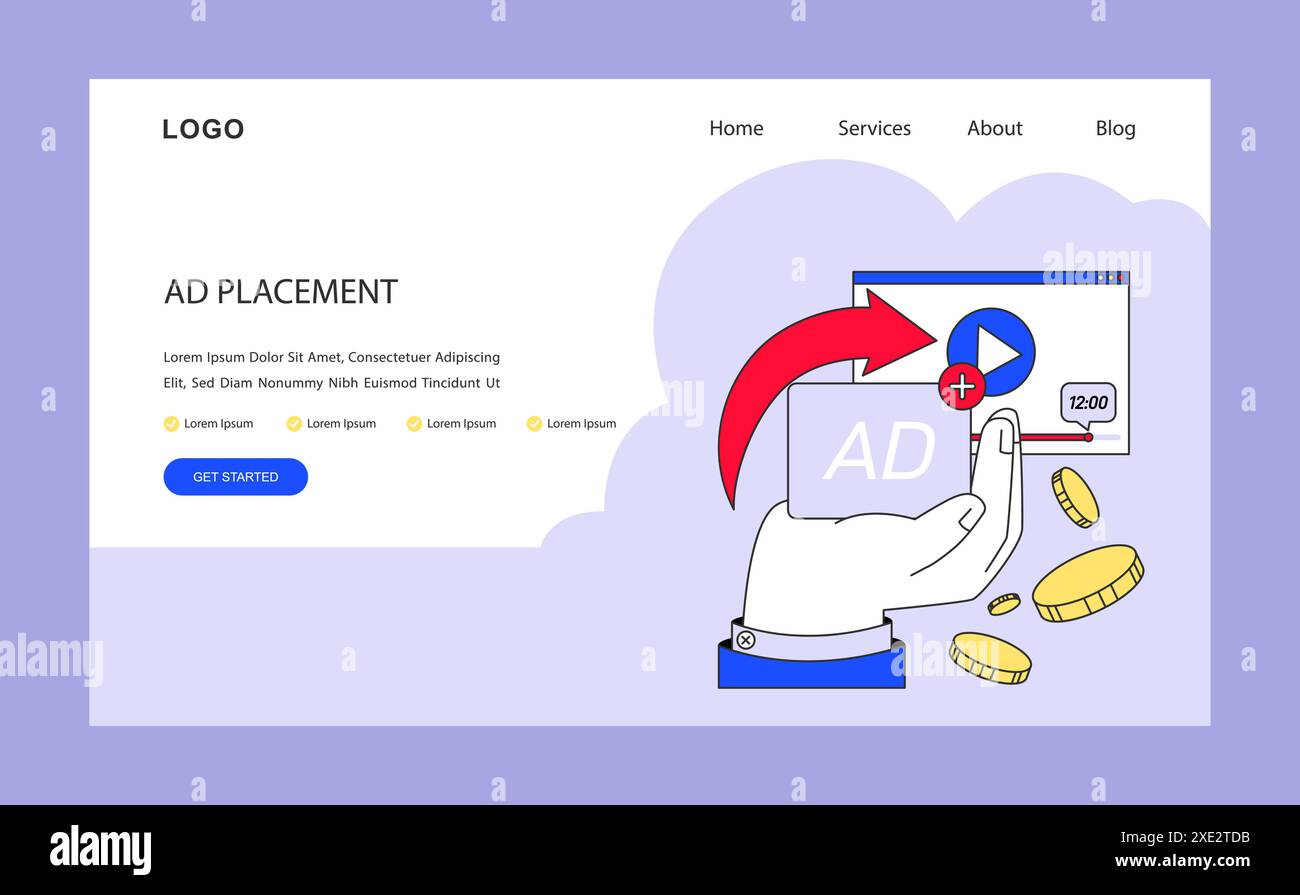 Ad placement strategy concept. Selective targeting and timely ad ...