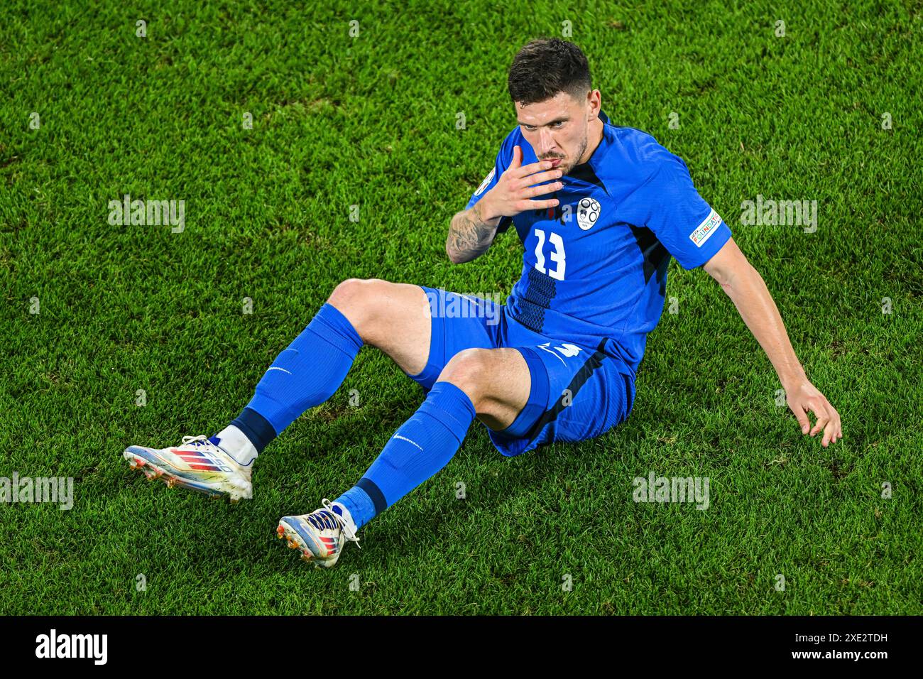 Cologne, Germany. June 25, 2024.Erik Janza of Slovenia during the UEFA ...