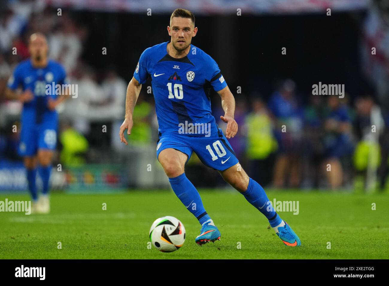 Timi Elsnik of Slovenia during the UEFA Euro 2024 match between England ...