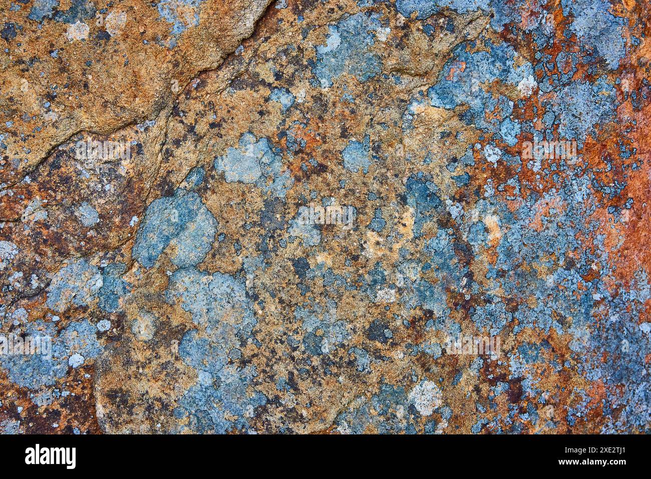 Weathered Rock Surface with Colorful Mineral Deposits Close-Up ...