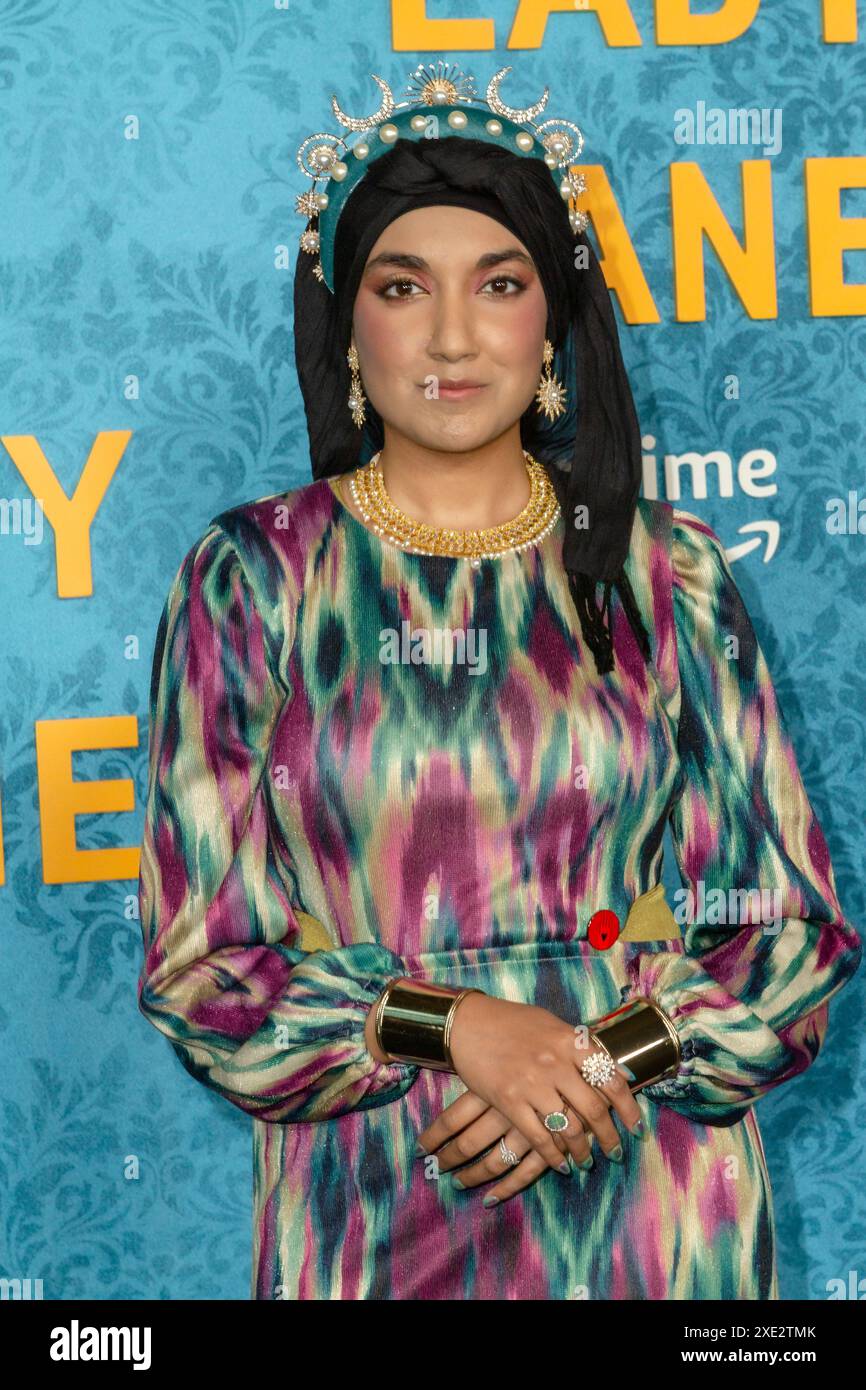 Sabeen Faheem arrives at the Amazon Prime premiere of "My Lady Jane" at ...