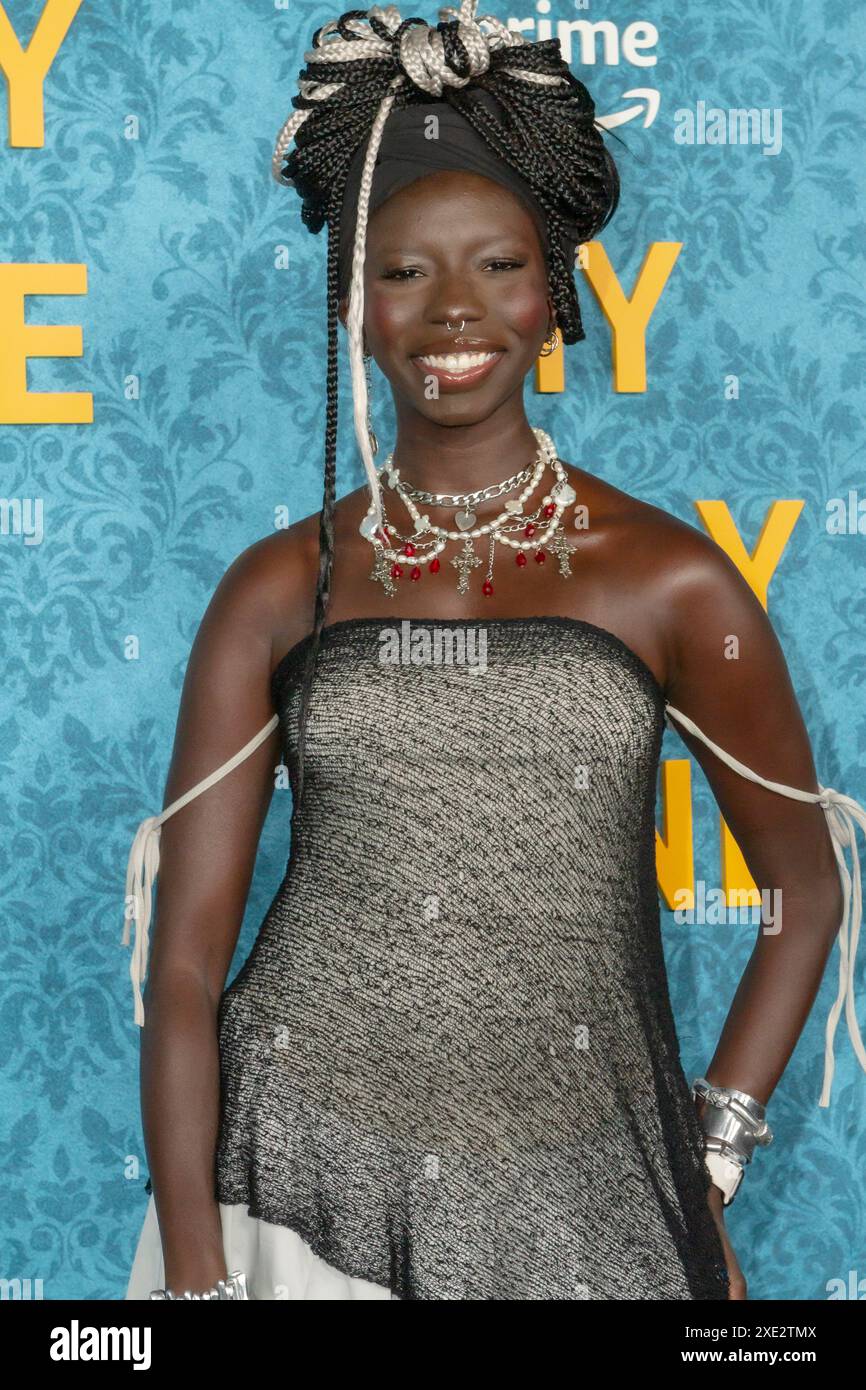 Sarah Lugor arrives at the Amazon Prime premiere of "My Lady Jane" at ...