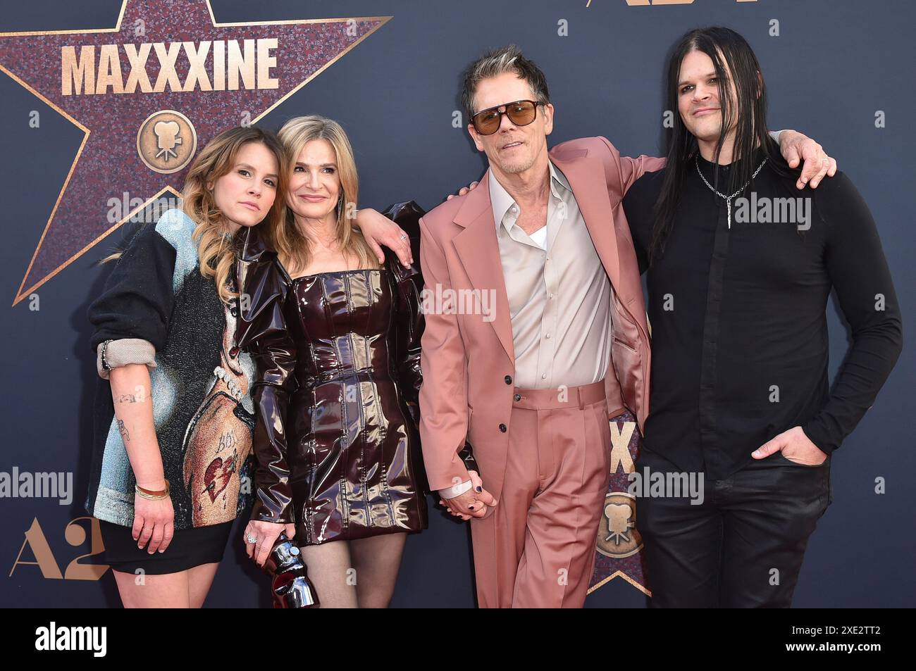 Sosie Bacon, from left, Kyra Sedgwick, Kevin Bacon and Travis Bacon ...
