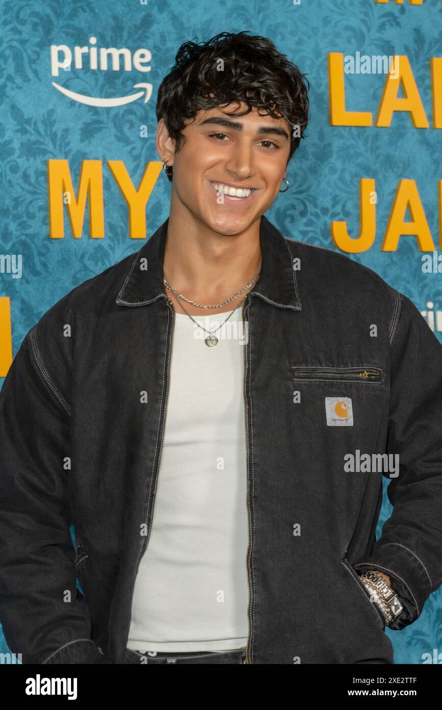 Christian Arciga arrives at the Amazon Prime premiere of "My Lady Jane ...