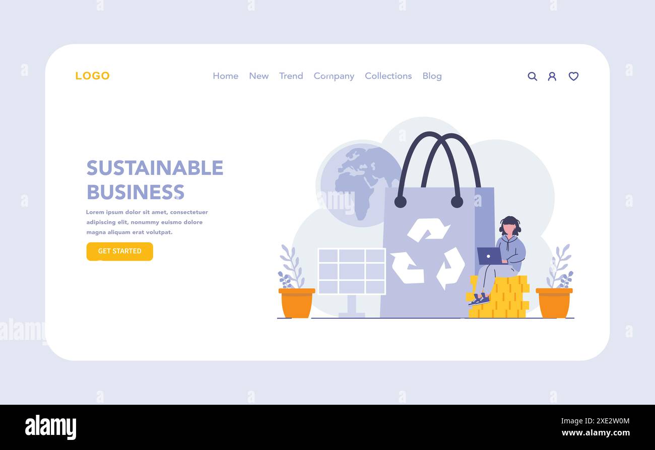 Sustainability and operational processes web or landing page. Integration of environmental ...