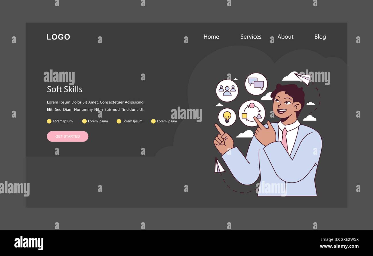 Soft Skills display. A professional highlights essential interpersonal ... Soft Skills display. A professional highlights essential interpersonal ...