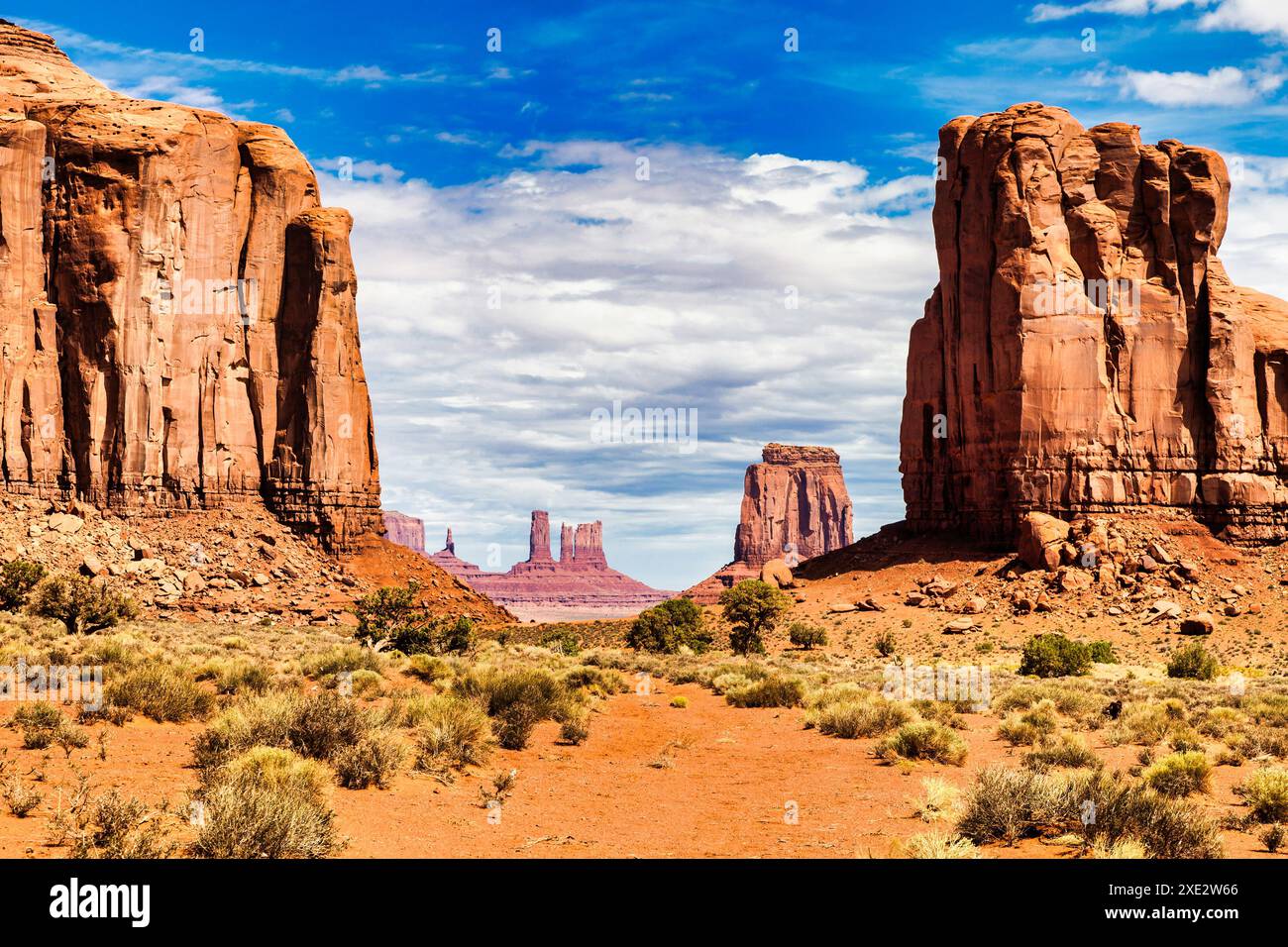 Monument Valley horizon, US, Navajo canyon park. Scenic sky, nature and ...