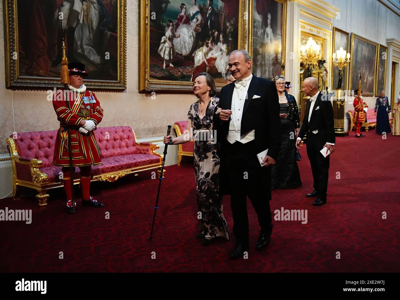 Liberal Democrat leader Sir Ed Davey with his wife Emily Gasson make ...
