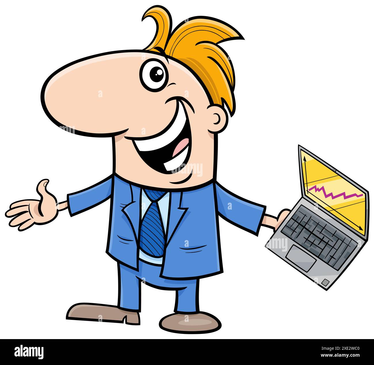 Cartoon character in suit Cut Out Stock Images & Pictures - Alamy