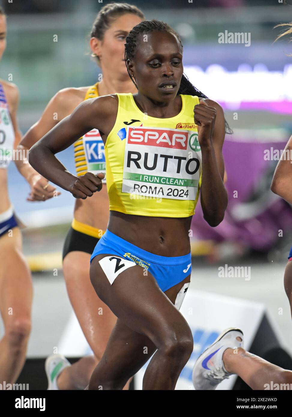 Stella Rutto of Romania competing in the women’s 3000m steeplechase ...