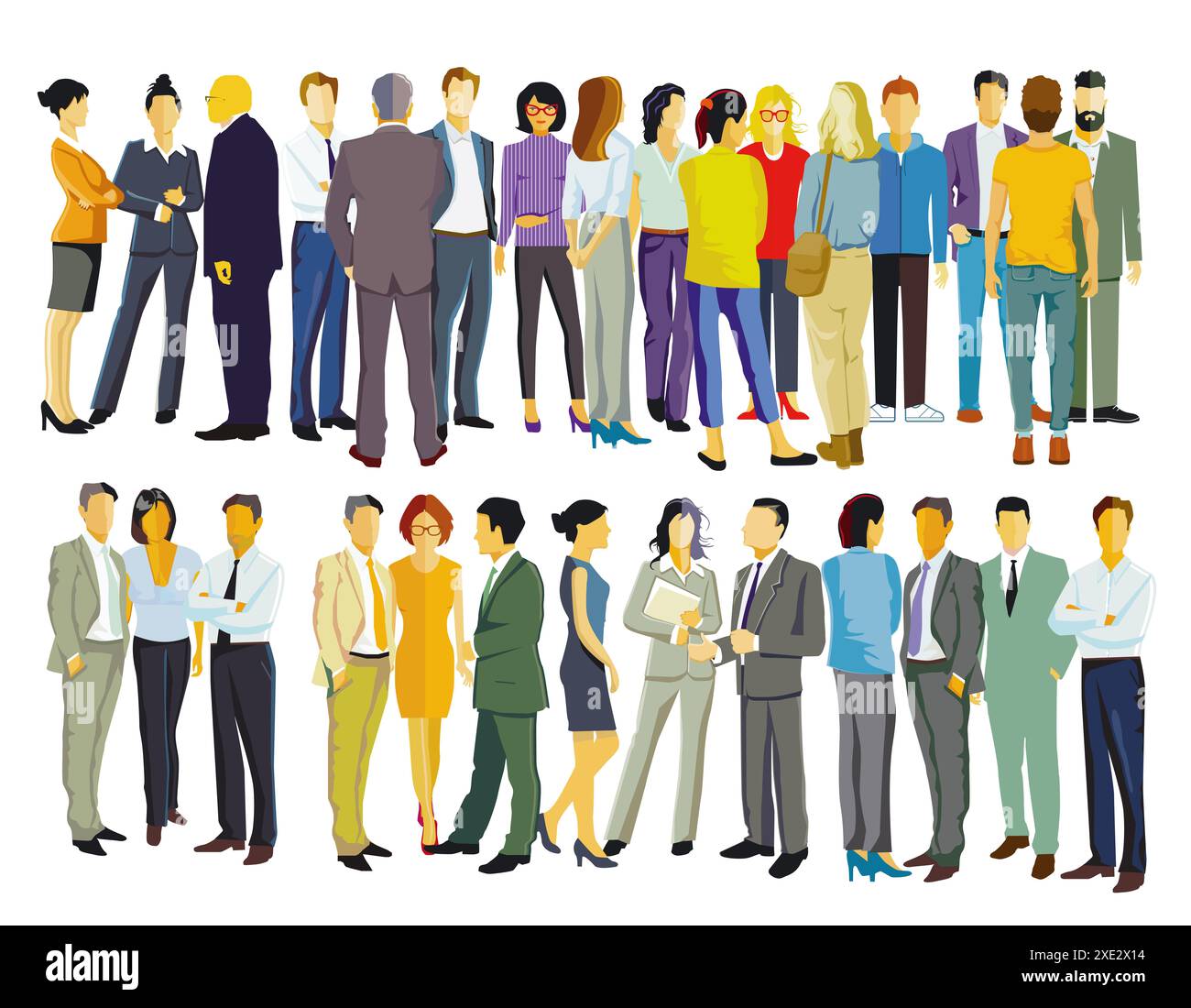 People Group together, Illustration Stock Photo - Alamy