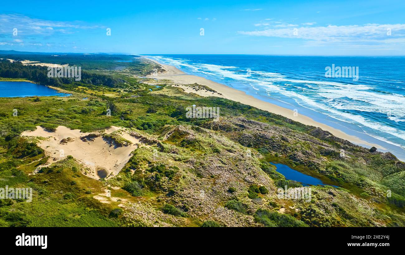 Aerial View of Coastal Beach Sand Dunes and Lakes Stock Photo - Alamy