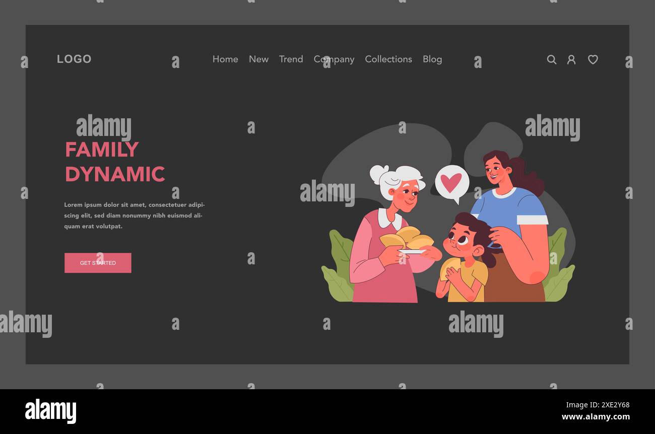 Family Dynamic concept. Heartwarming interaction between grandmother, mother, and child, sharing ...