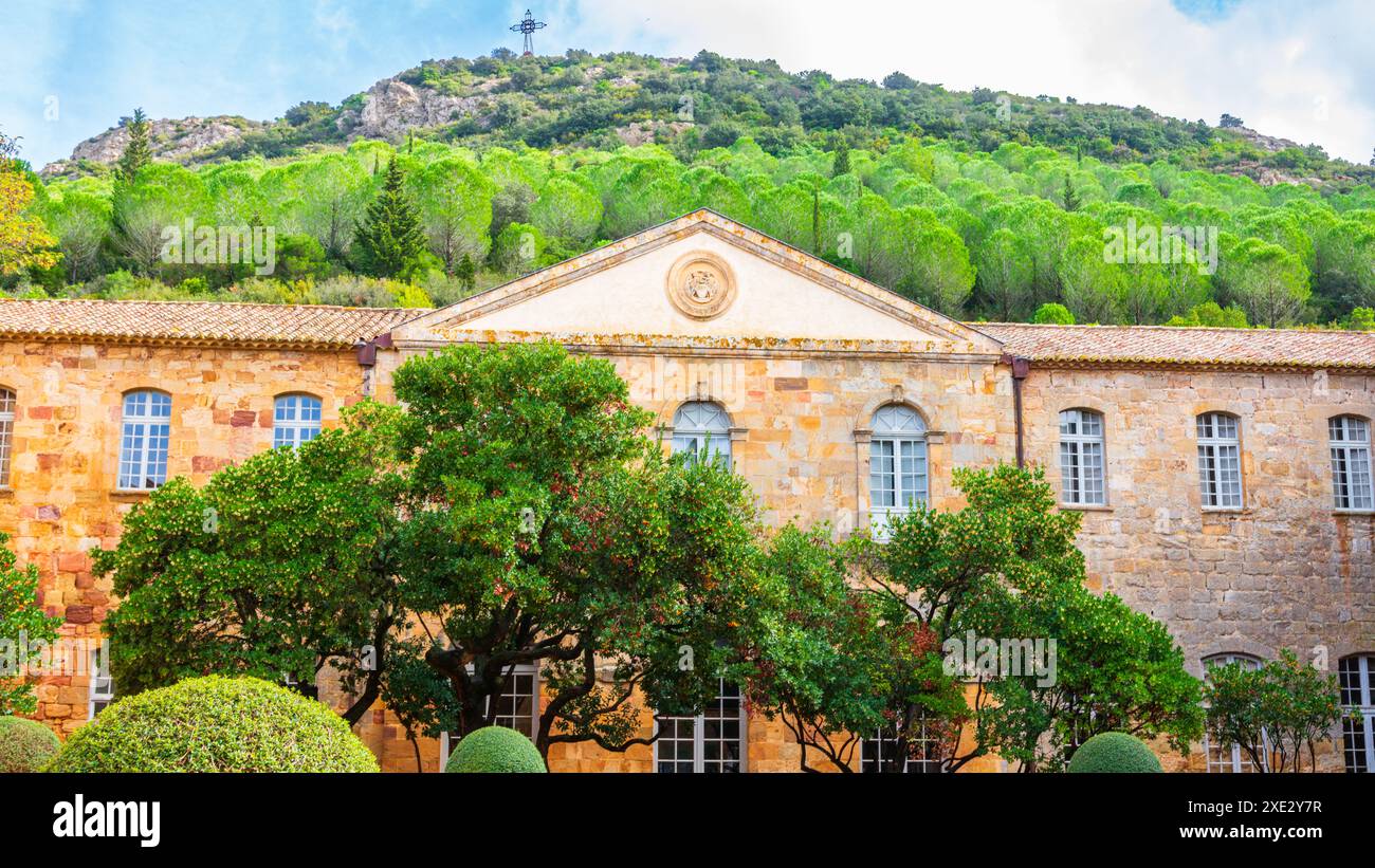Fontfroide Abbey or Abbaye de Fontfroide is monastery in France gothic ...