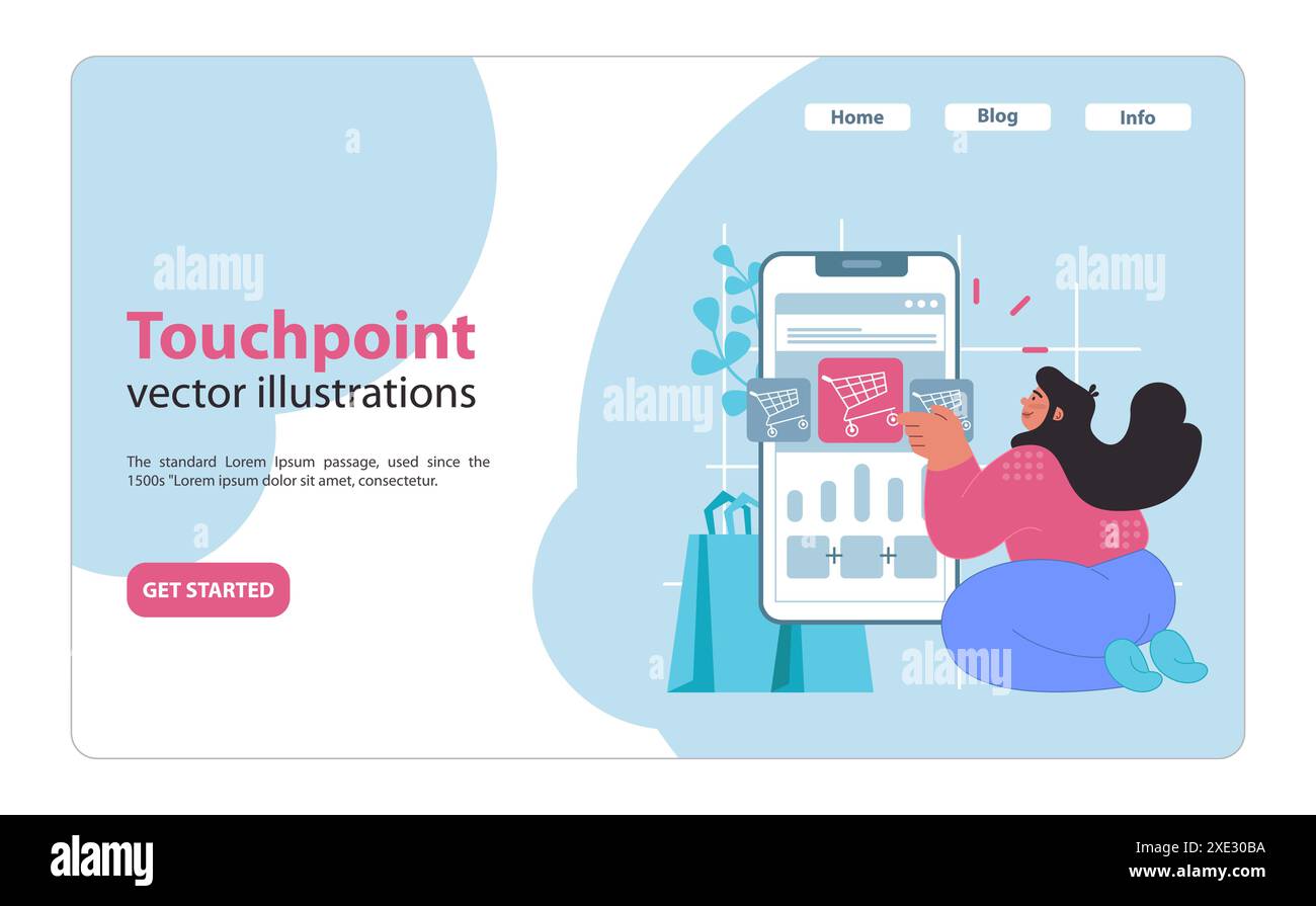 Touchpoint concept. Optimizing customer interaction with digital ...