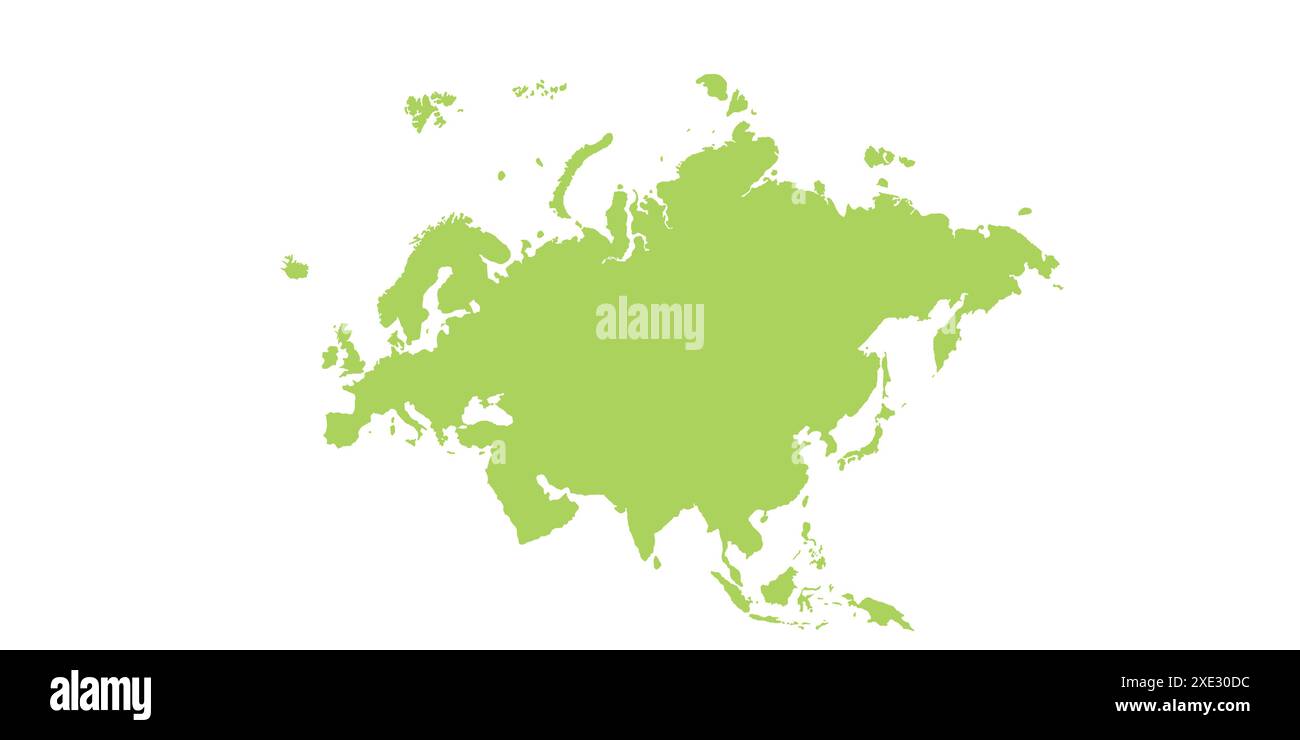 Map of Eurasia, sign silhouette. World Map Globe. Vector Illustration ...