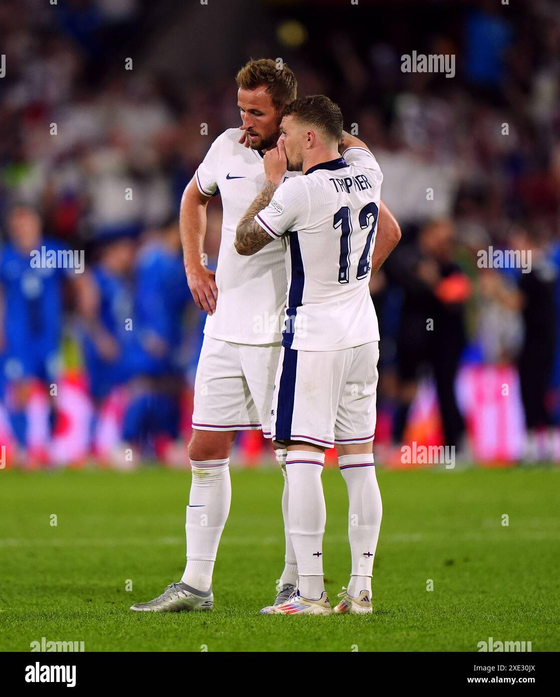 England's Harry Kane and Kieran Trippier after the UEFA Euro 2024 Group ...