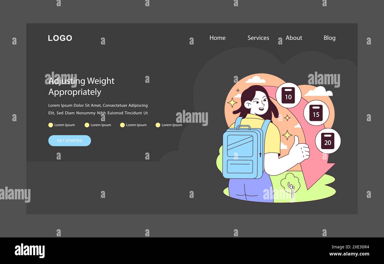 Load management concept. A rucking enthusiast demonstrates how to ...