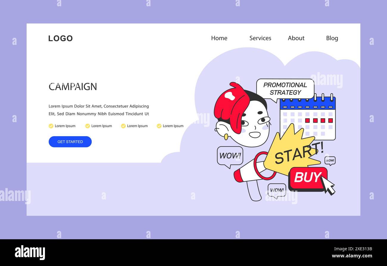 Kickstart campaign concept. Dynamic advertising strategy and consumer ...