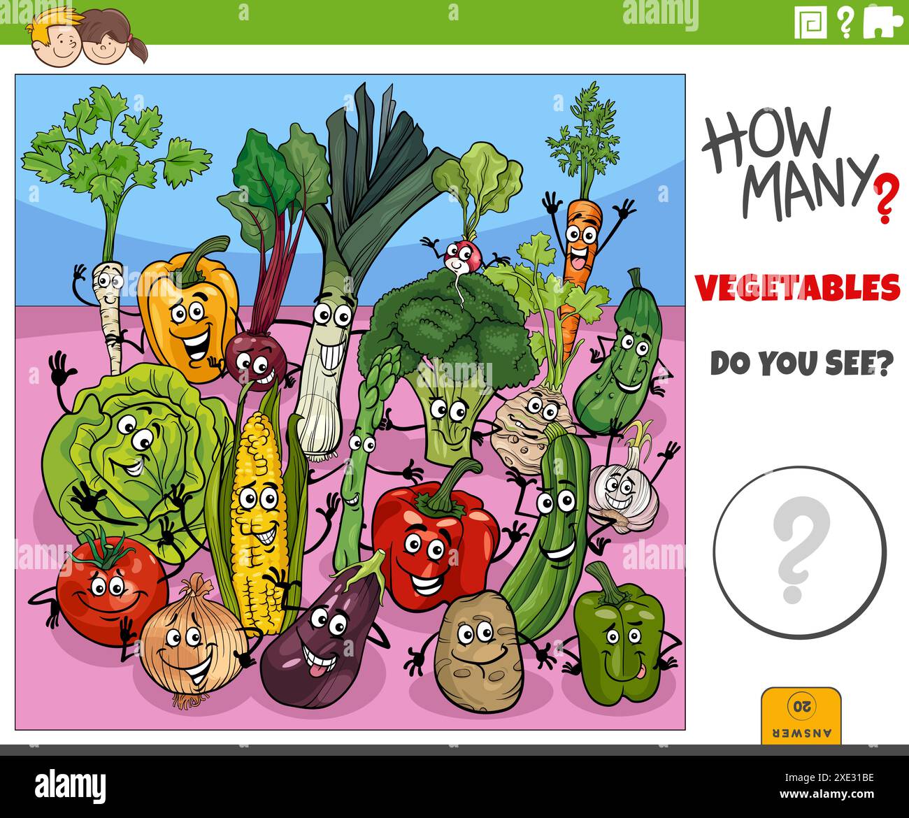 Cartoon illustration educational counting math hi-res stock photography ...