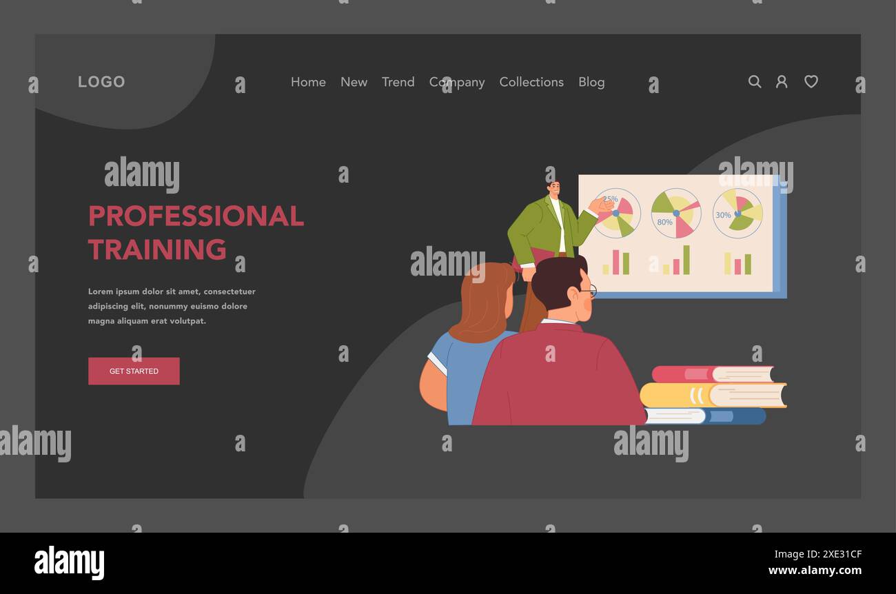 Career advancement concept. Male and female professionals engage in ...