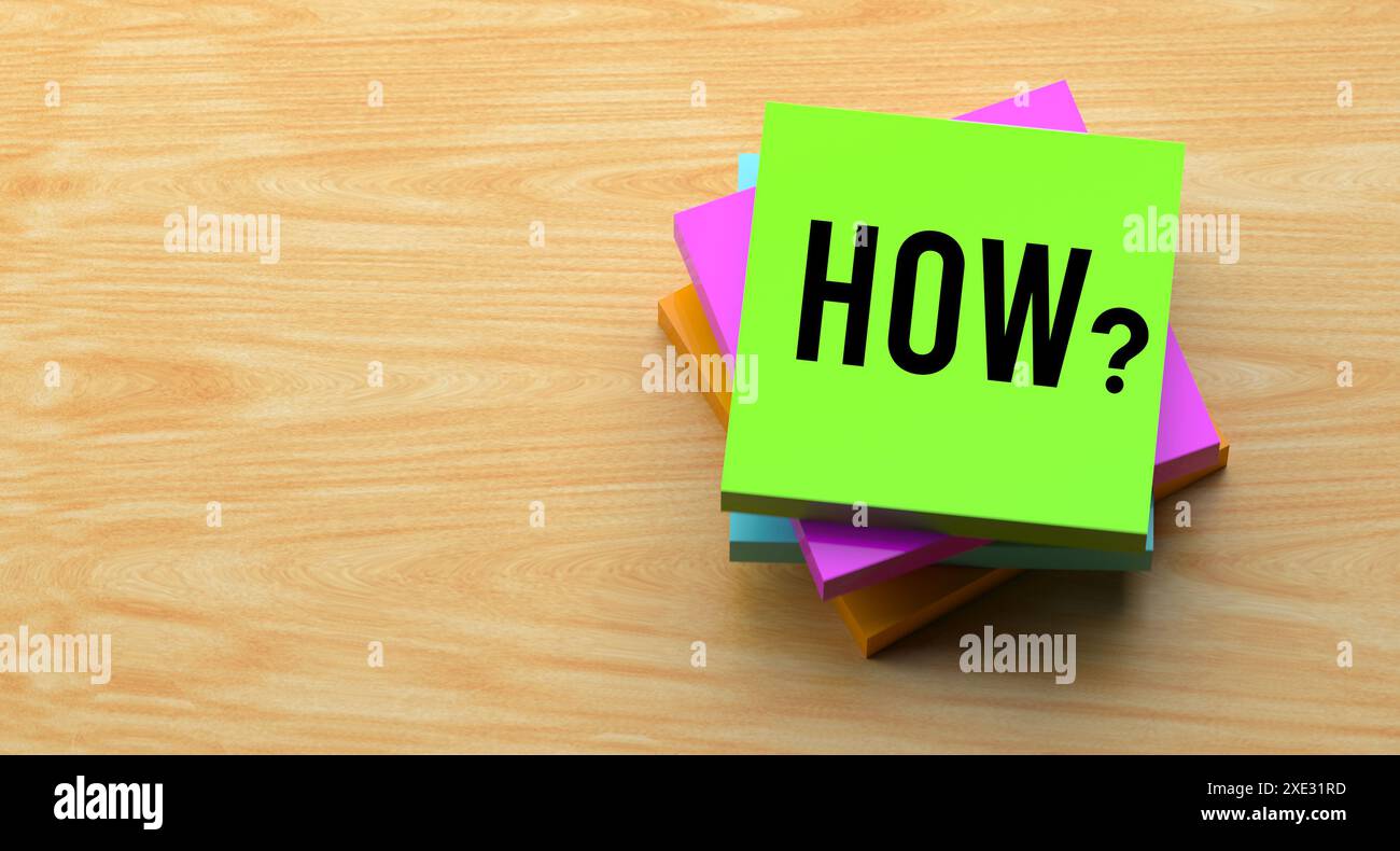 How to do it on sticky note question Stock Photo - Alamy