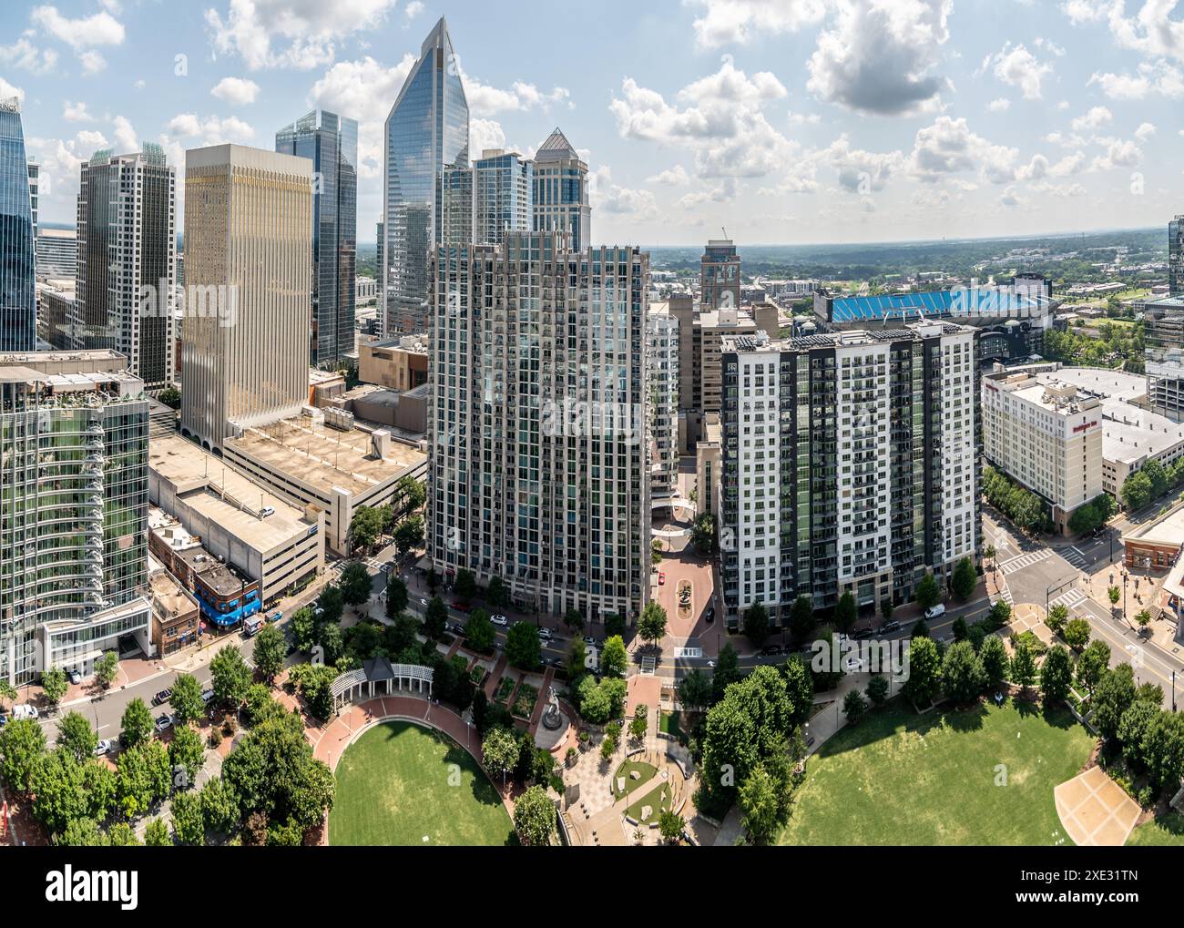 Charlotte north carolina uptown city skyline citiscape Stock Photo - Alamy