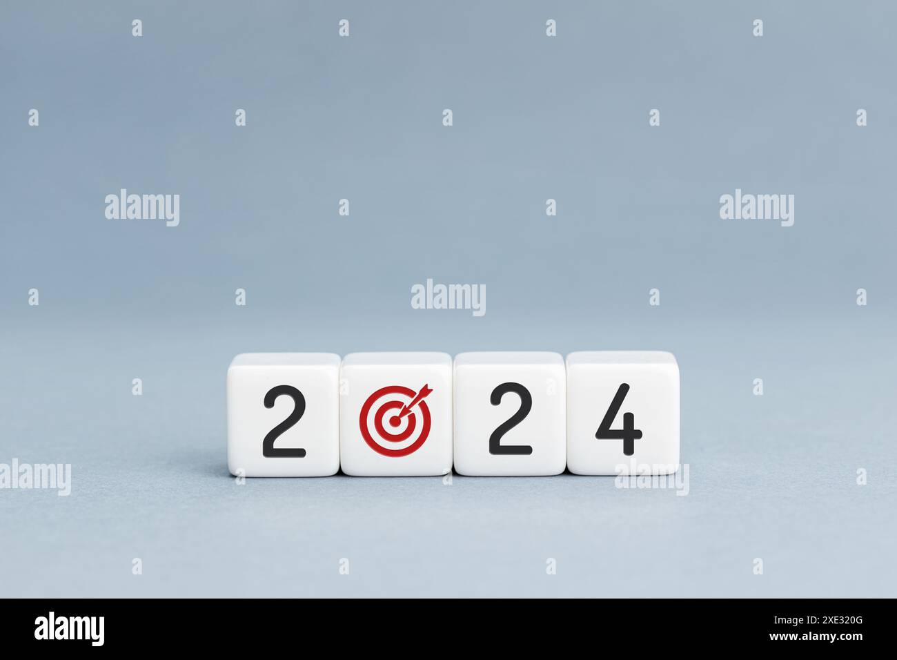 2024 business plan or goal concept. 2024 number and goal target icon on ...