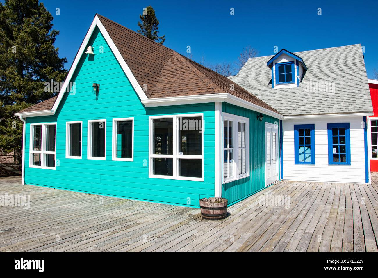 Green building at the wharf village at Magnetic Hill in Moncton, New ...