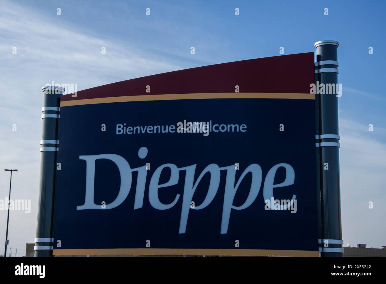 Welcome to Dieppe sign at CF Champlain shopping mall in New Brunswick ...