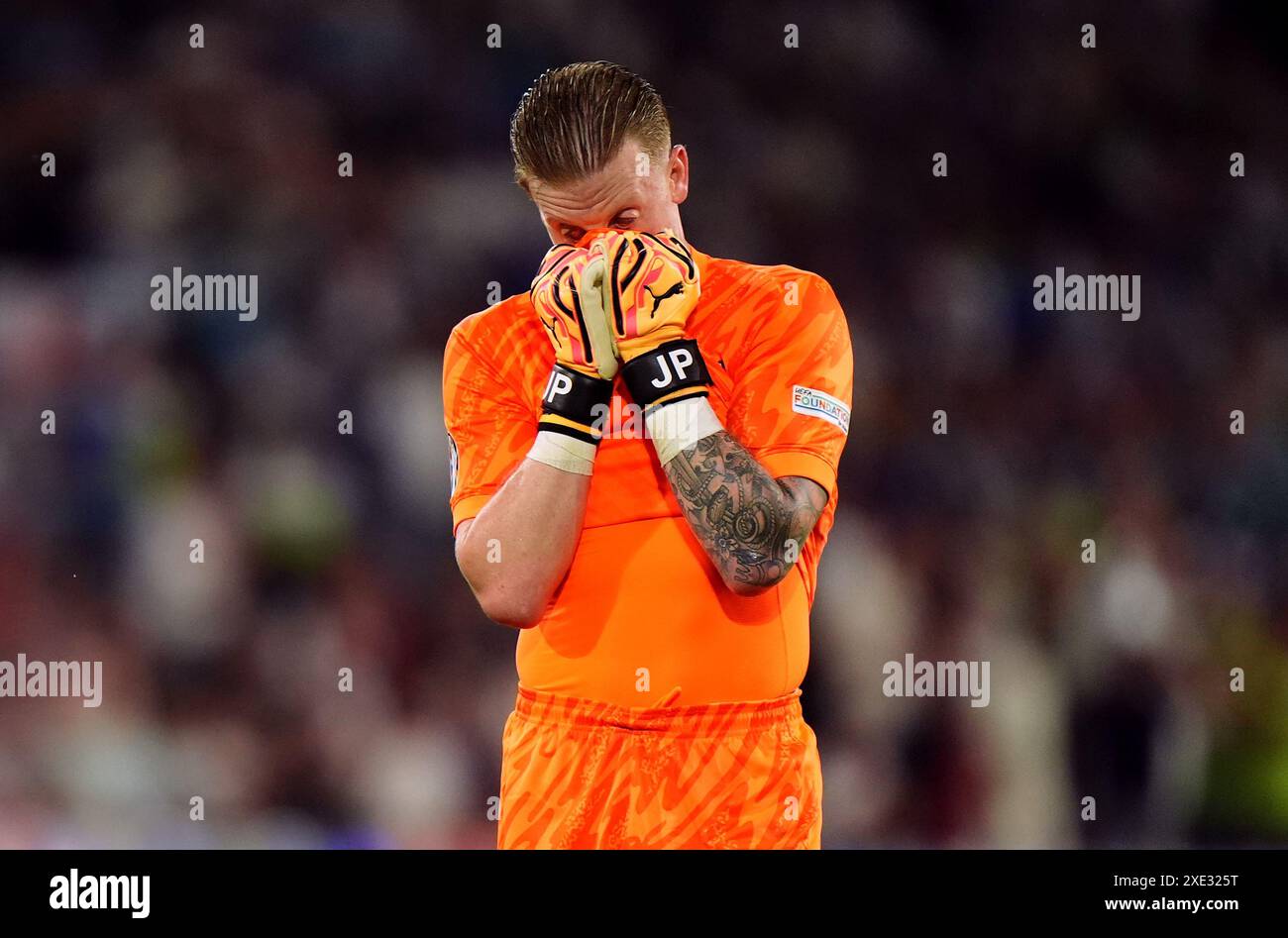 England goalkeeper Jordan Pickford during the UEFA Euro 2024 Group C ...
