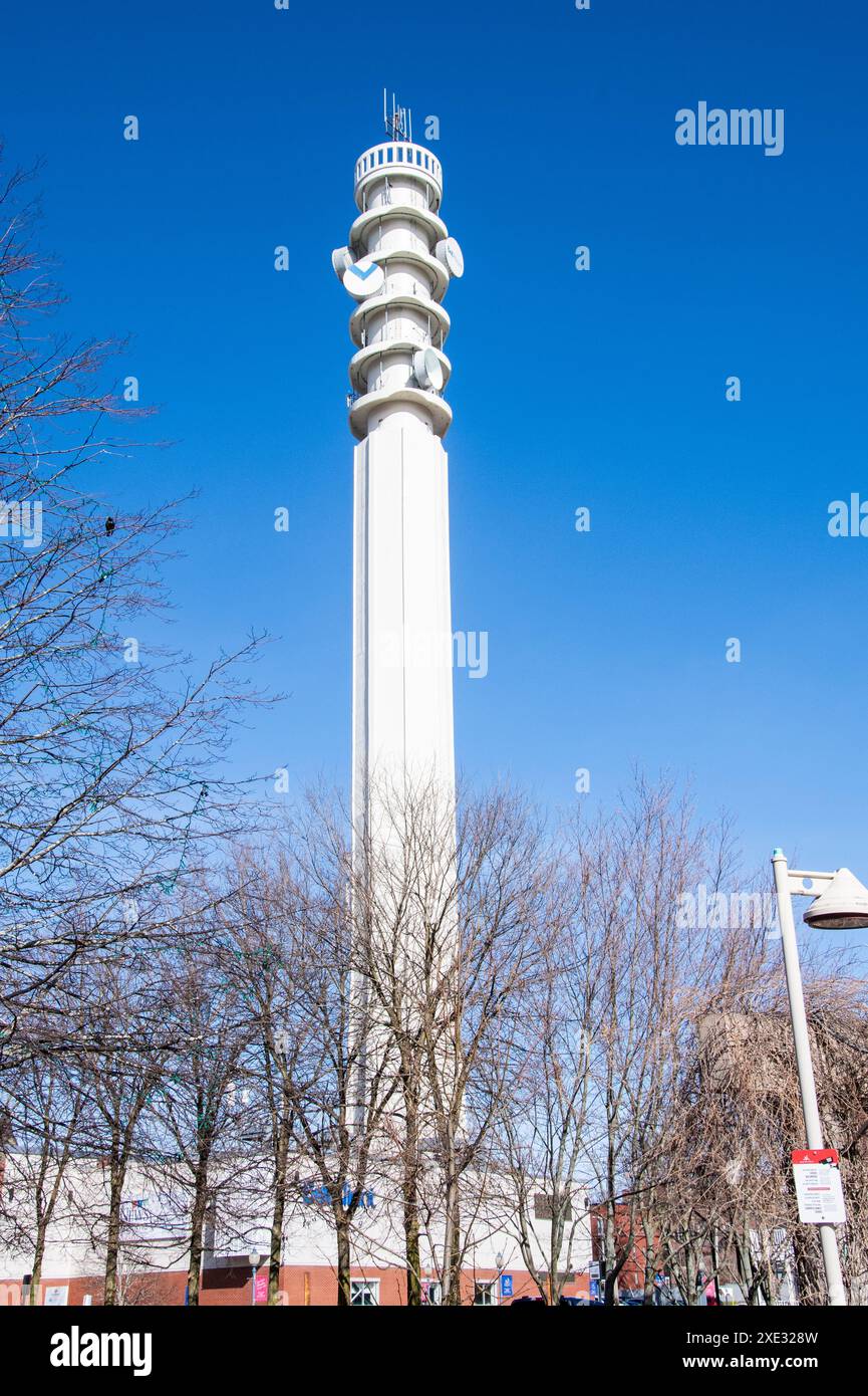 The Bell Aliant tower in downtown Moncton, New Brunswick, Canada Stock ...